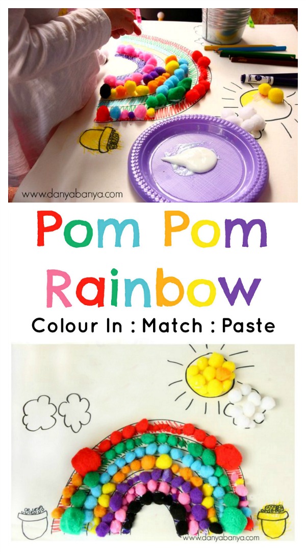 Pom Pom Rainbow Collage – Danya Banya