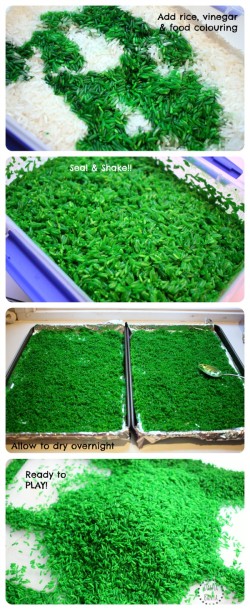 How to Make Really Vibrant Coloured Rice (for Kids Craft or Sensory ...
