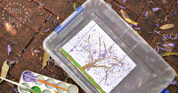Painting Jacaranda Trees: Splatter Art for Kids – Danya Banya